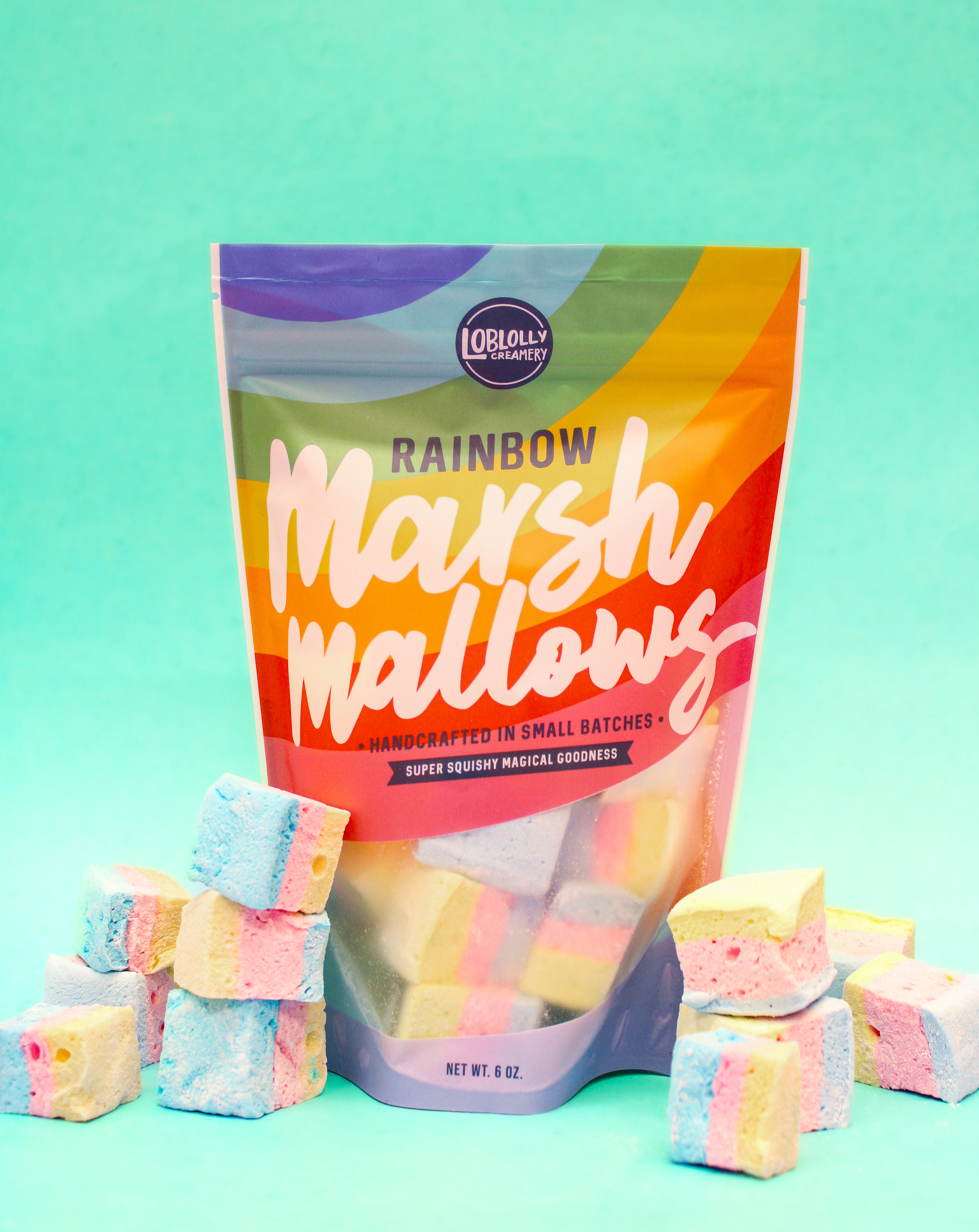 Gourmet Rainbow Marshmallows | LOBLOLLY CREAMERY: ONLINE STORE